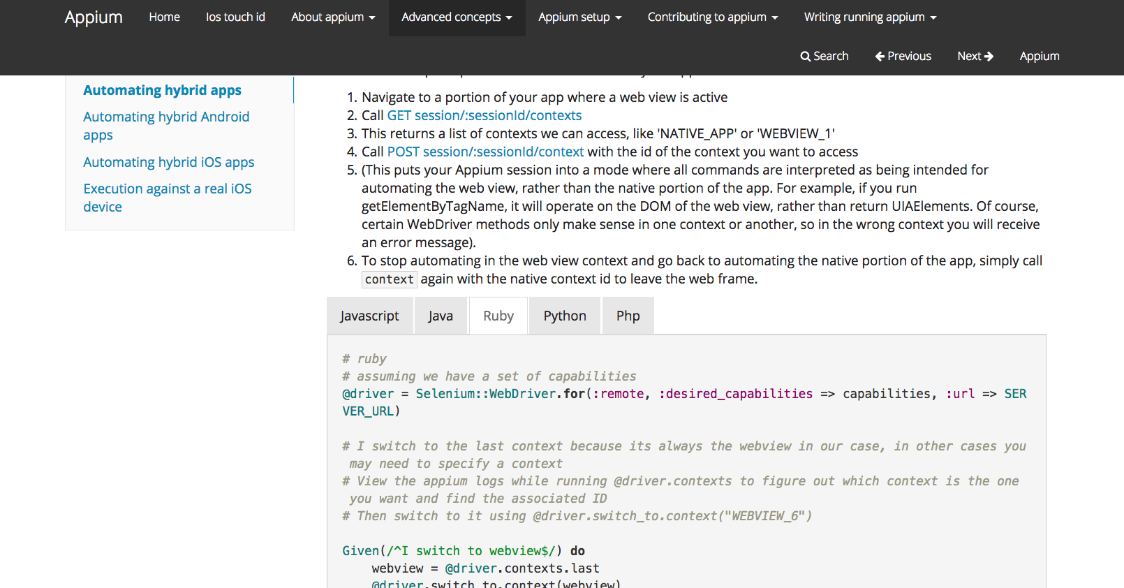 Investigate Mkdocs · Issue 8959 · Appium Appium · Github