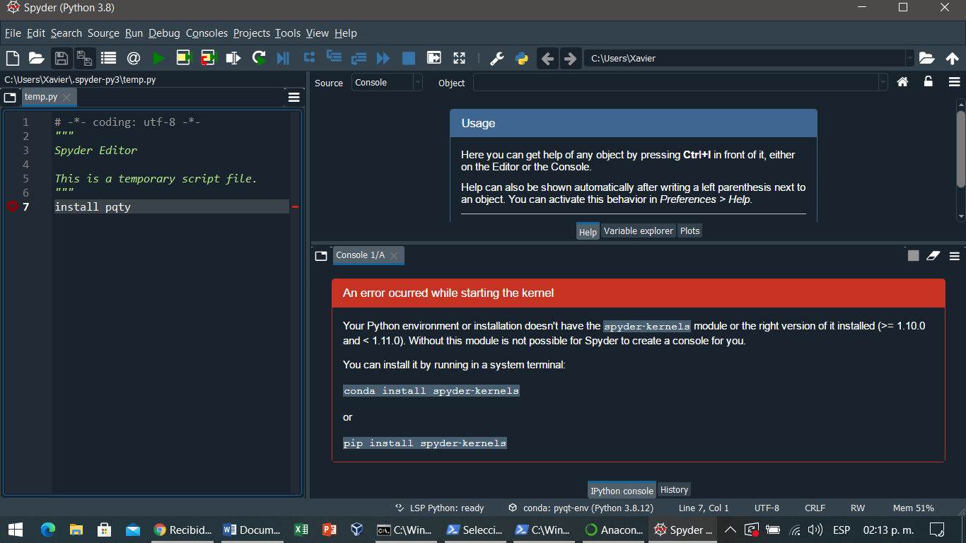 como instalo PyQt5 en Spyder · Issue #16637 · spyder-ide/spyder · GitHub