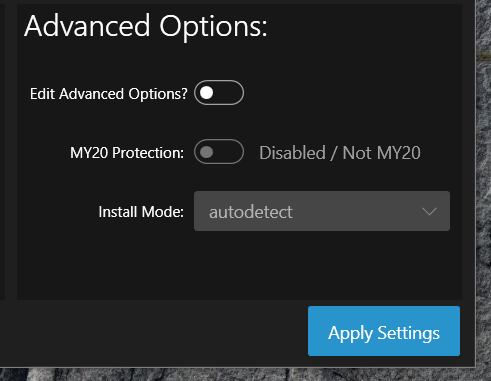 If Advanced Options are disabled, Install Mode is FORCED depending on ...