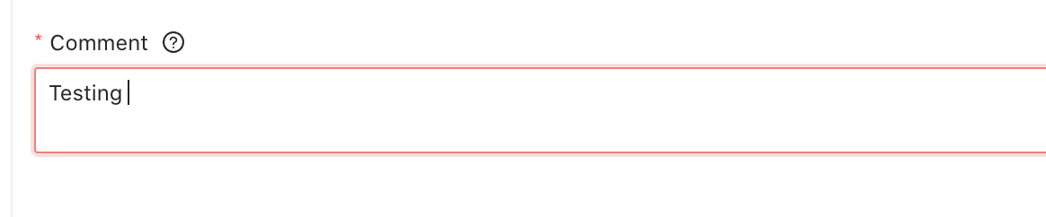 Add error message or revise default help text when comment text isn't ...