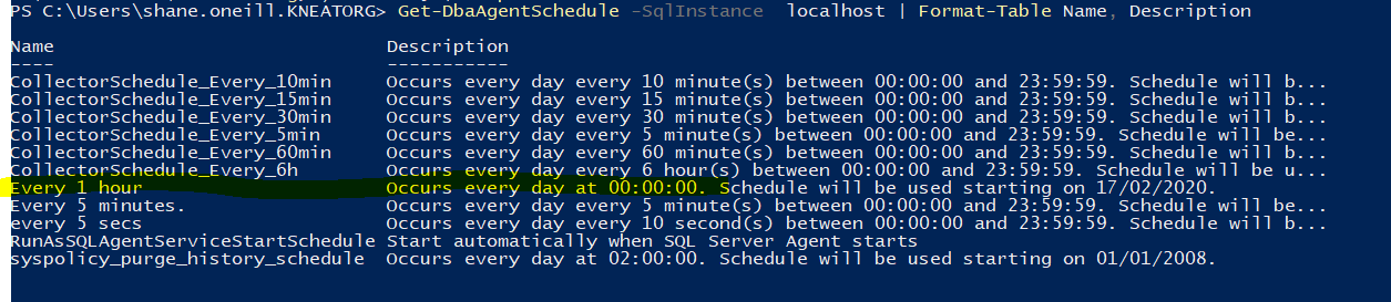 [Bug] Get-DbaAgentSchedule description does not capture "1" hours · Issue #6367 · dataplat ...