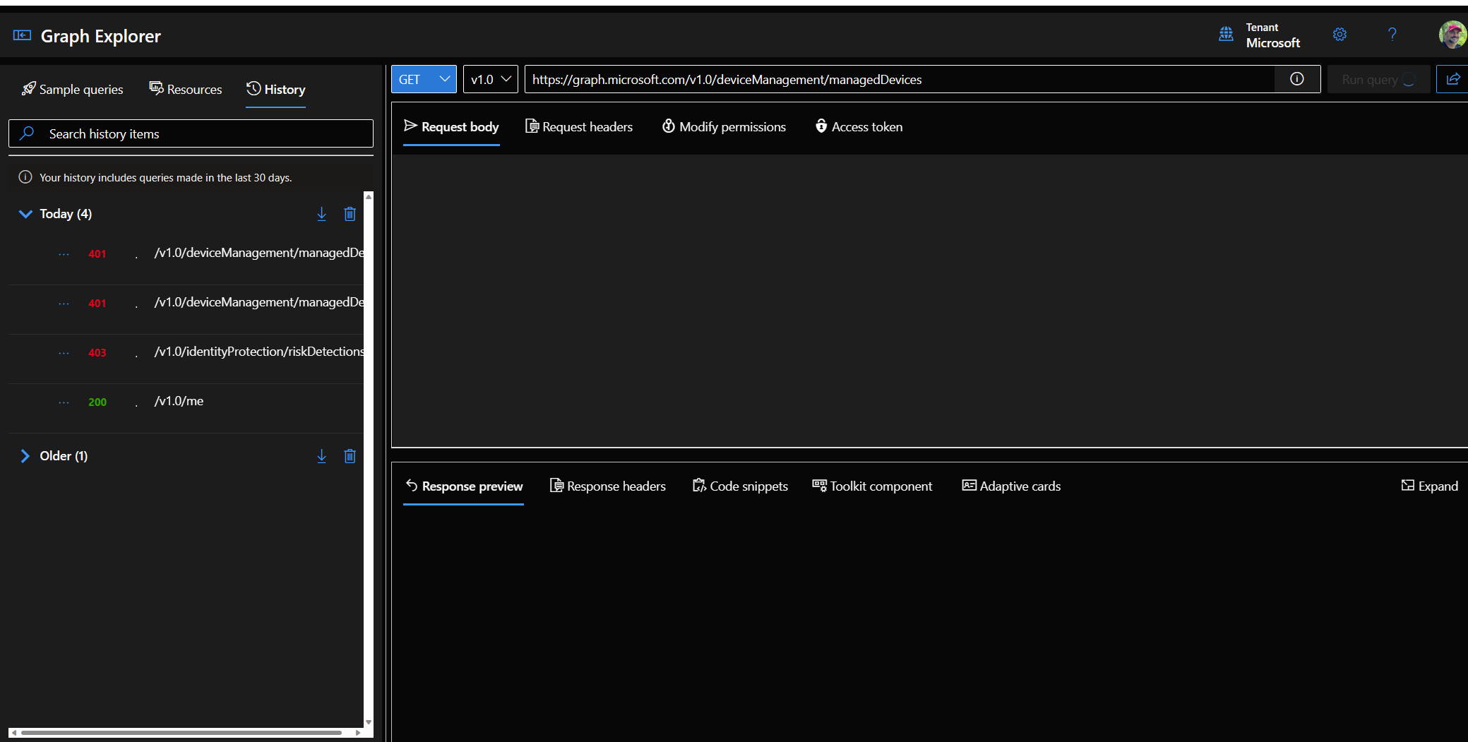 API call results in a hung UI · Issue #2474 · microsoftgraph/microsoft-graph-explorer-v4 · GitHub