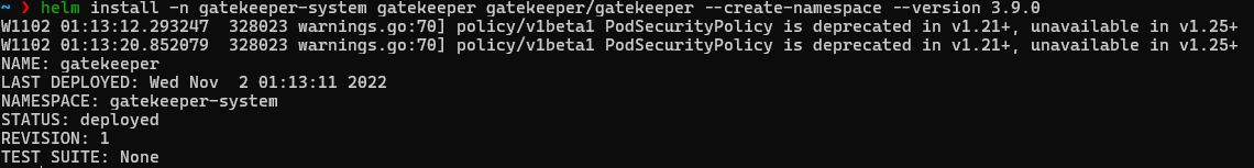 An Upgrading Or Installing Was Failed For Gatekeeper When ` Version` Had Been Defined · Issue
