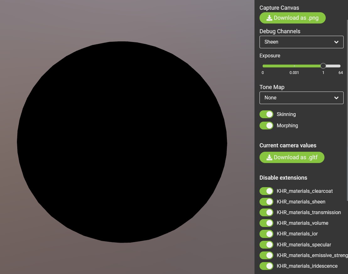 Sheen Intensity & Sheen roughness gets exported as black values. · Issue #1728 · KhronosGroup ...