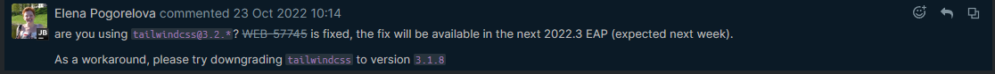 No code completion in Phphstorm and VS Code on windows with tailwindCSS v^3.2.0 · Issue #9657 ...