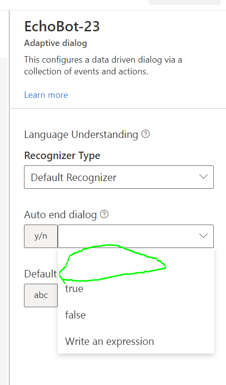 Form Editor Auto End Dialog Dropdown Has An Empty Option · Issue 4434 · Microsoft