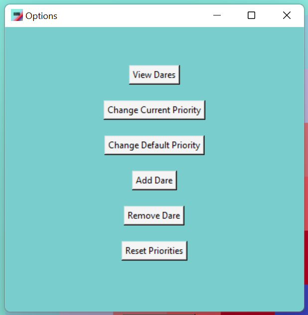 GitHub - Tarctic/DailyDares: A GUI app that selects a random challenge from a list of challenges