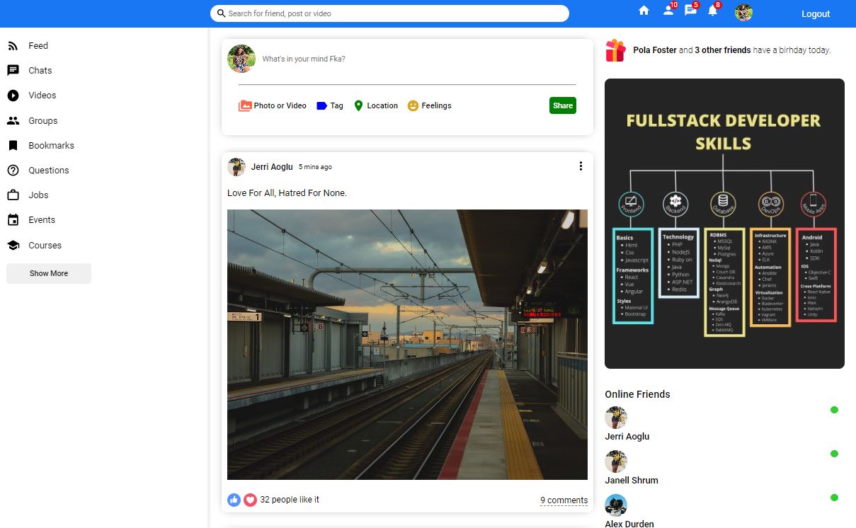Github Se Fka React Socialmedia Ui React Ui 2022