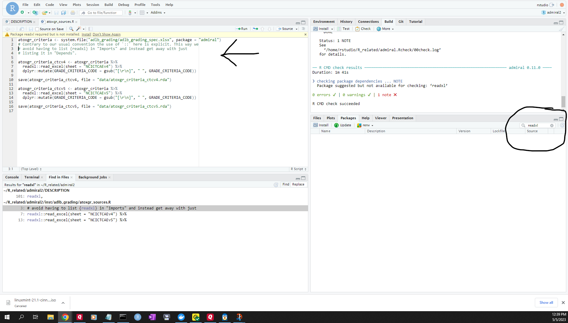 Bug: readxl is not being installed but this throws a note in devtools::check · Issue #106 ...