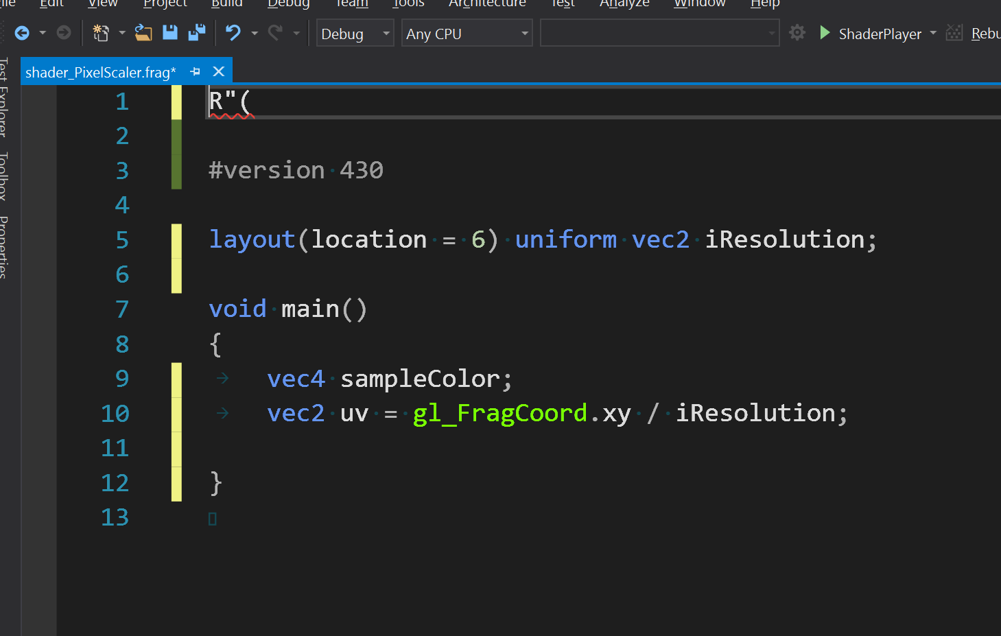 Using Raw String Literal Breaks Glsl Highlighting · Issue 35 · Danielscherzerglsl · Github