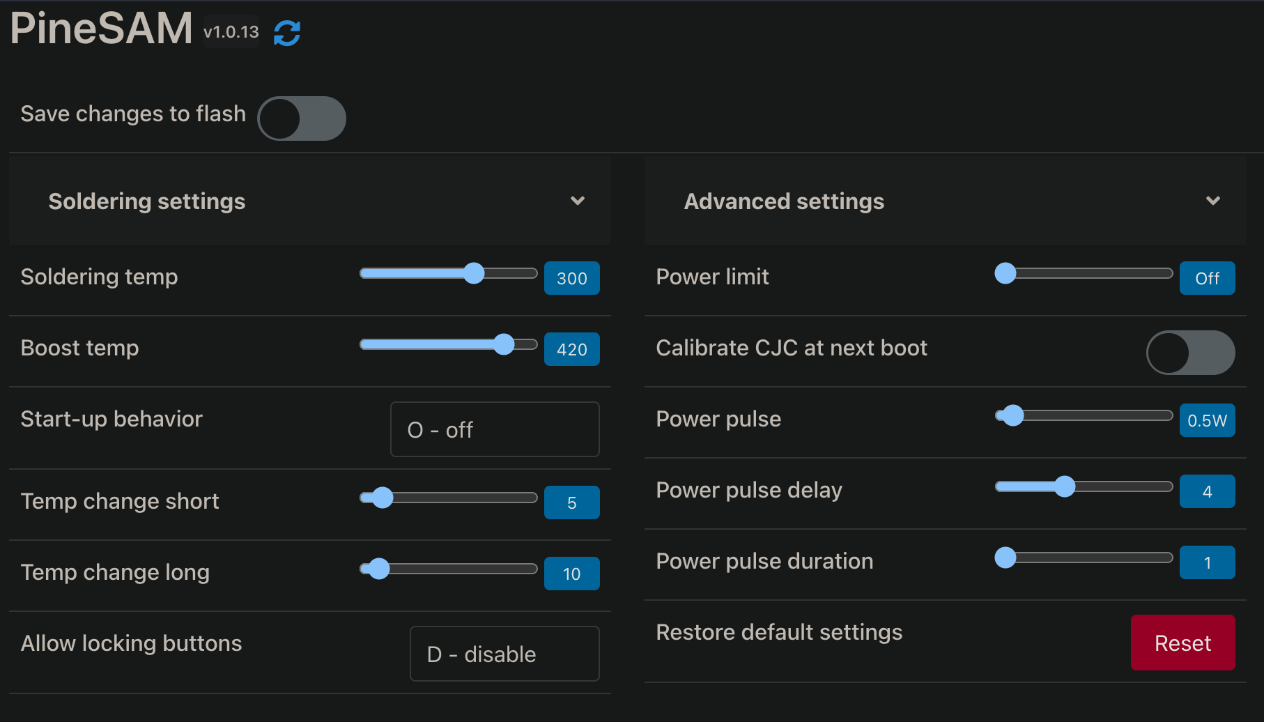 Format changes, left Justified. UI tweaks · Issue #15 · builder555/PineSAM · GitHub