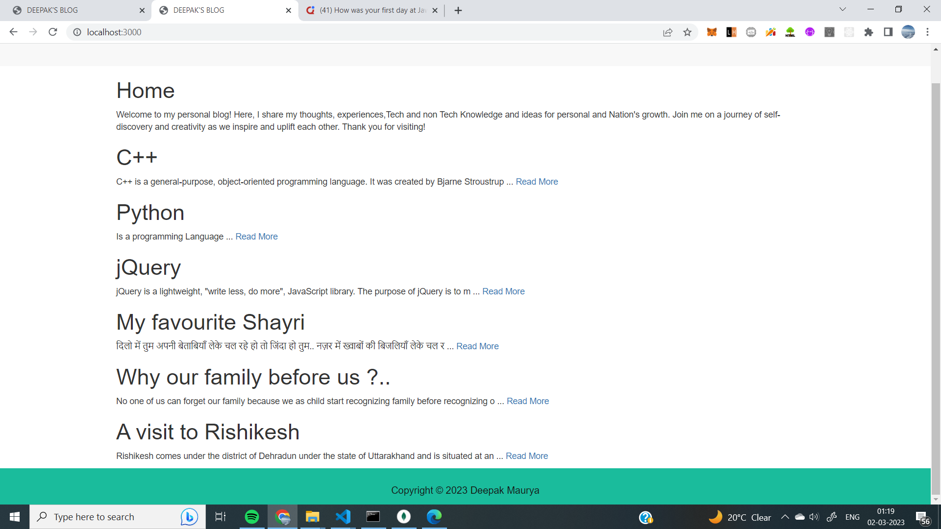 GitHub - DEEPAK1164/myBlog