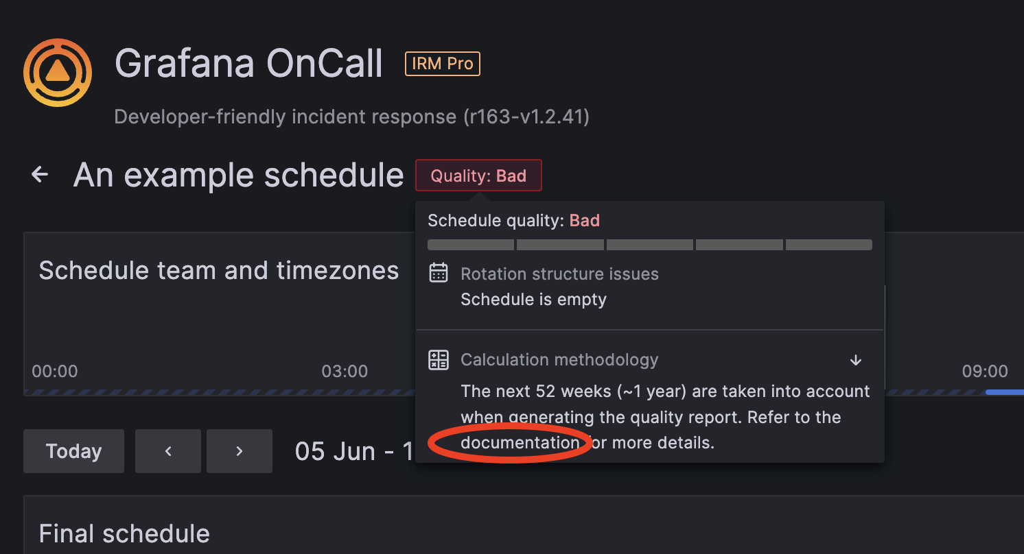 Link to docs from schedule quality returns 404 · Issue #2138 · grafana/oncall · GitHub