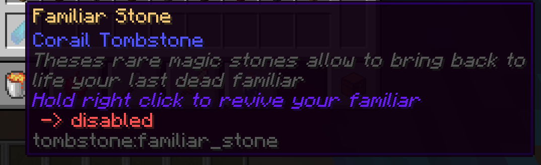 [1.16.5] Familiar stone works while disabled · Issue #158 · Corail31/tombstone_lite · GitHub