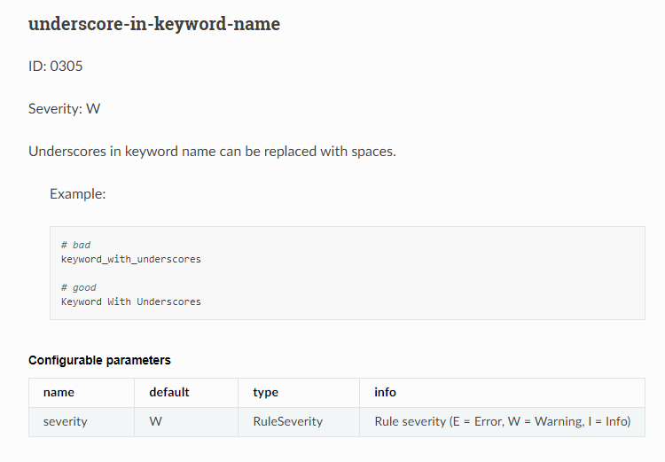 Add Optional Extented Information To Issues · Issue 468 · Marketsquare Robotframework Robocop