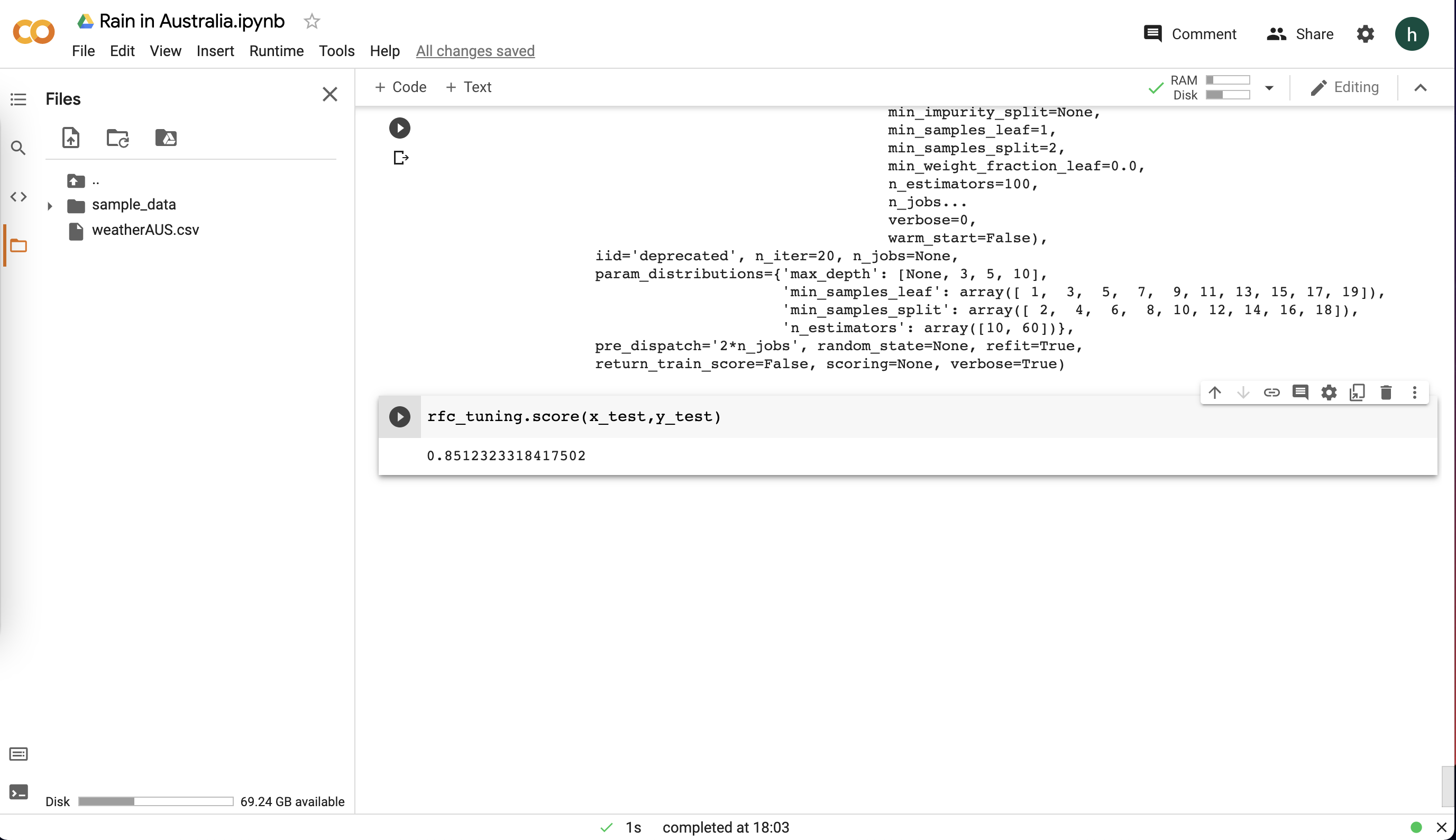 GitHub - haneeth25/Rain-in-Australia: Predict next-day rain by training ...