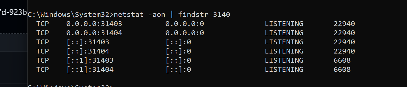 I have Already Checked Ports 31400 to 31409 Showing "OK FROM PORT 31401 ...