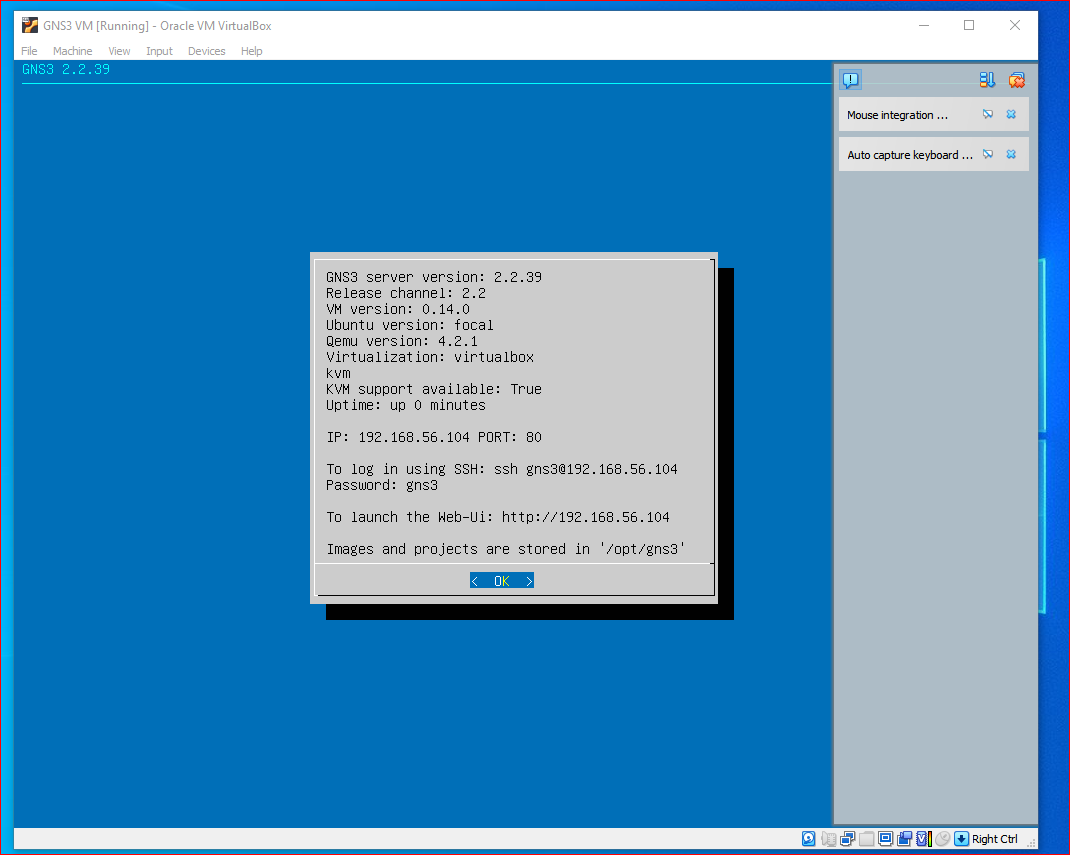 virtualbox gns3 vm 2.2.40.1 has KVM support available False · Issue #2254 · GNS3/gns3-server ...