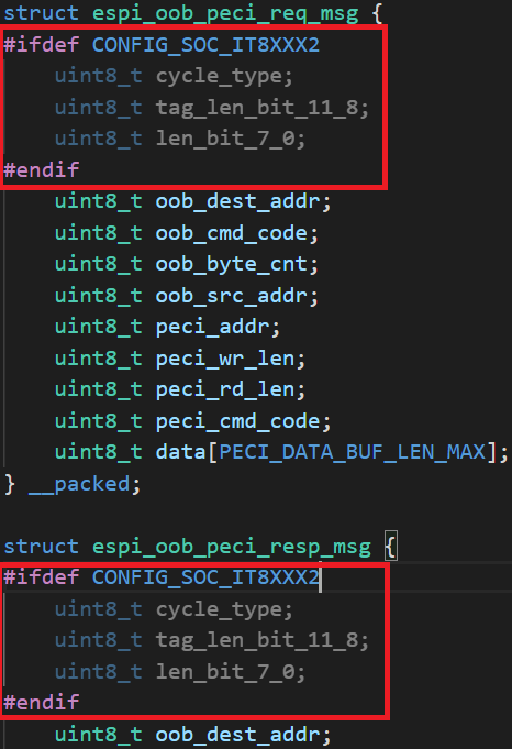 ITE eSPI driver expecting OOB header also along with OOB data from app ...