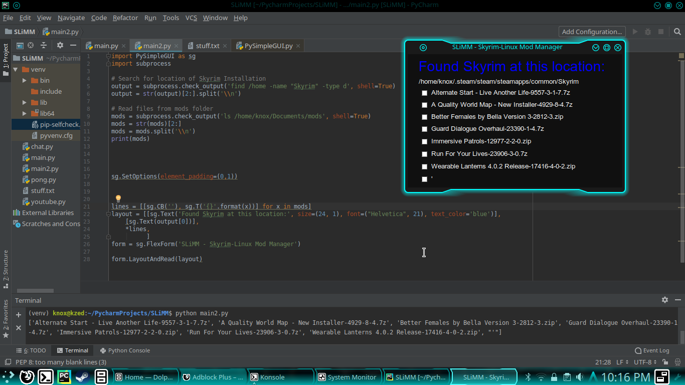 Populaing filenames with a coesponding checkbox. · Issue #231 ...
