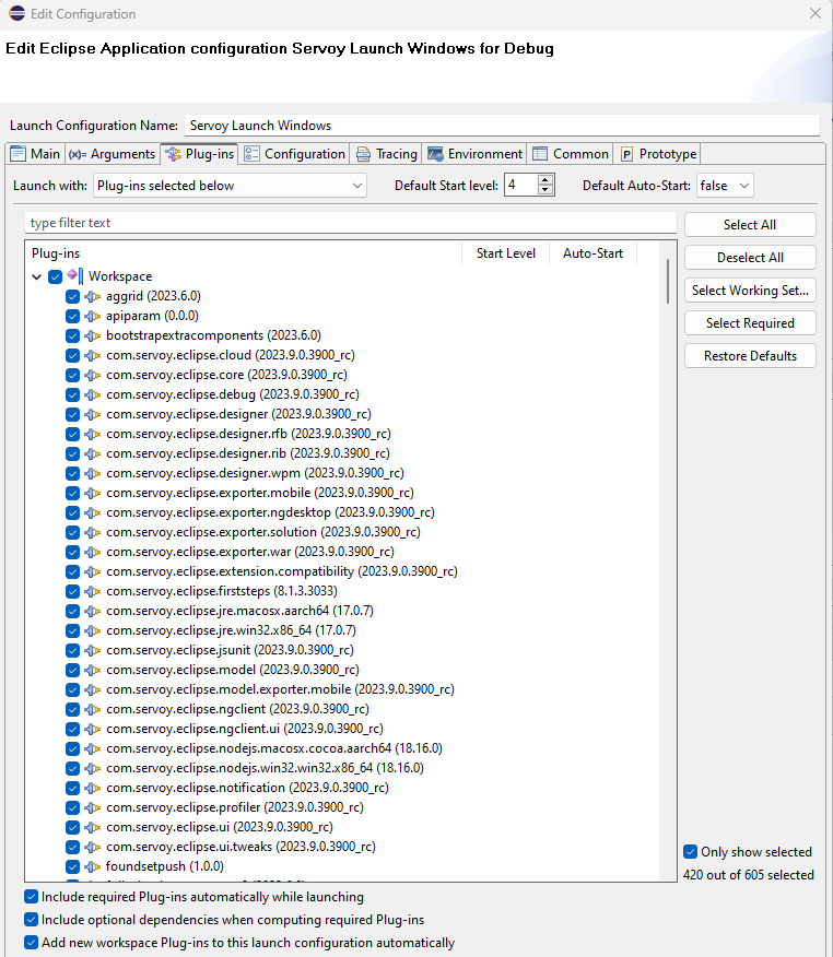 Run/ Debug Configurations tab Plug-ins · Issue #311 · eclipse-pde ...