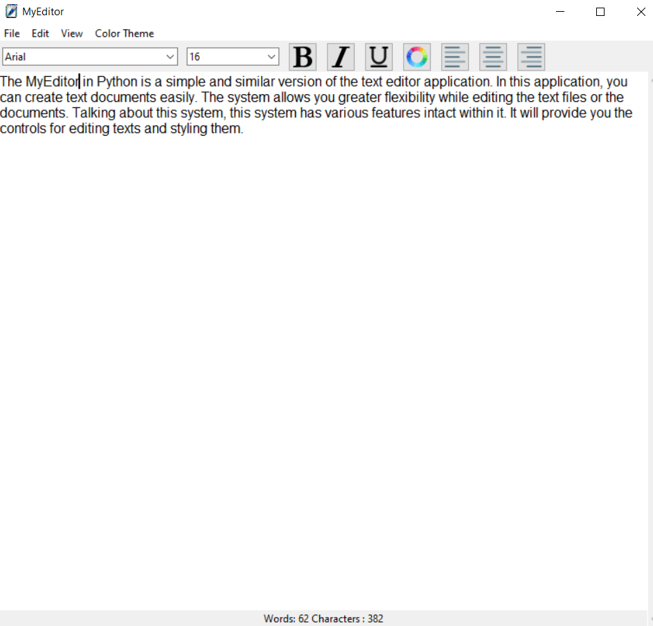 GitHub - dhruvgenix/MyEditor: The MyEditor in Python is a simple and similar version of the text ...