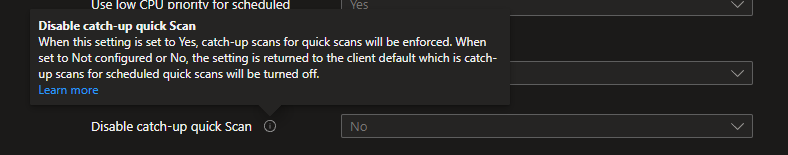 Defender Catch-Up Scan Tooltip and Docs are backwards and confusing ...