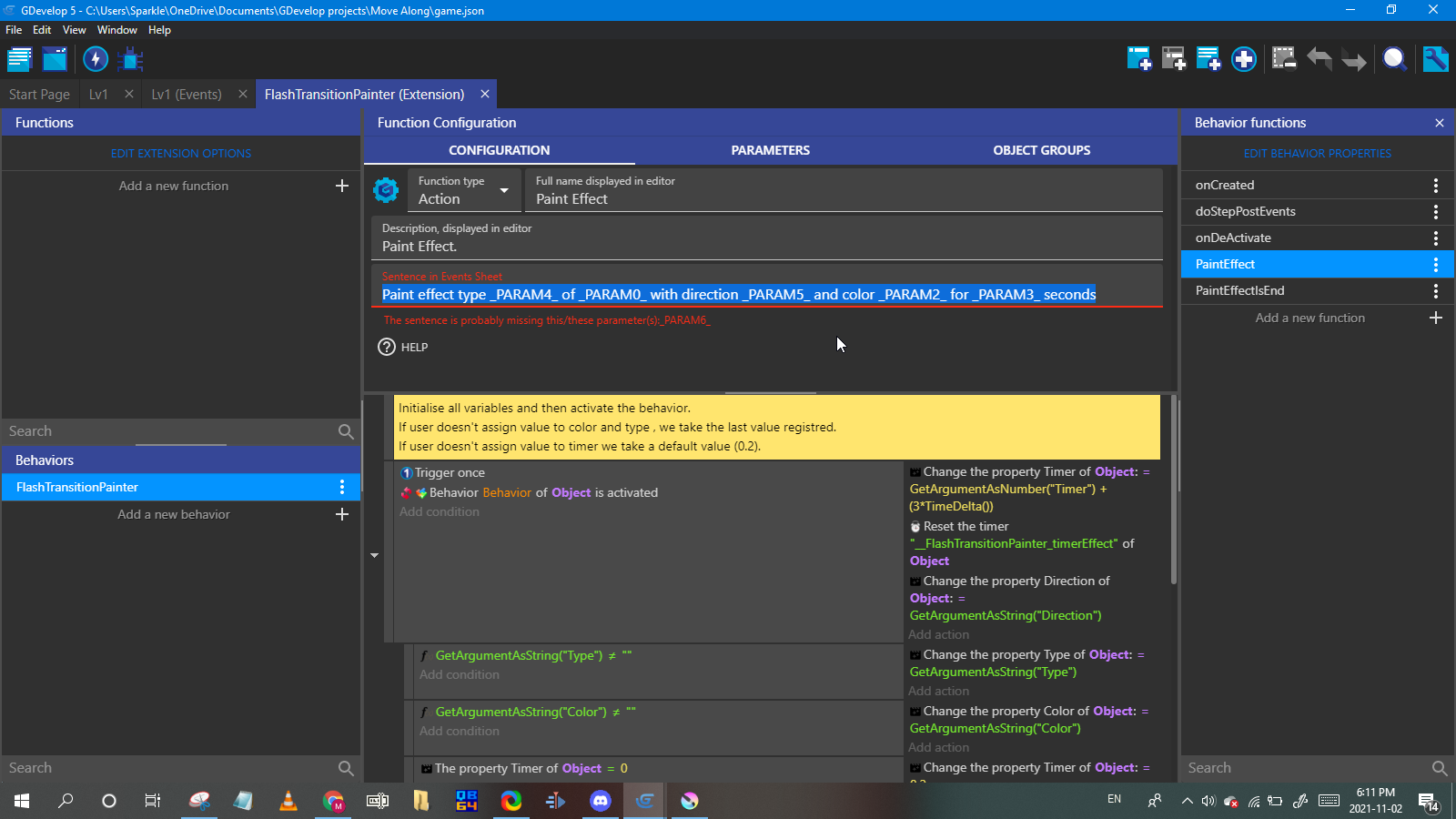 _PARAM4_ misplacement in FlashTransitionPainter's SENTENCE IN EVENT SHEET of the PAINT EFFECT ...