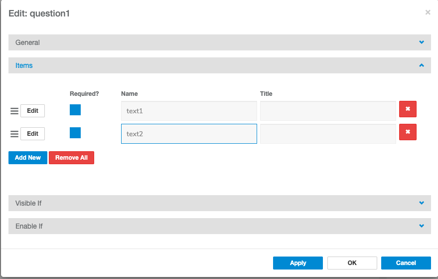 Multiple text name attribute to be readonly always · Issue #531 · surveyjs/survey-creator · GitHub