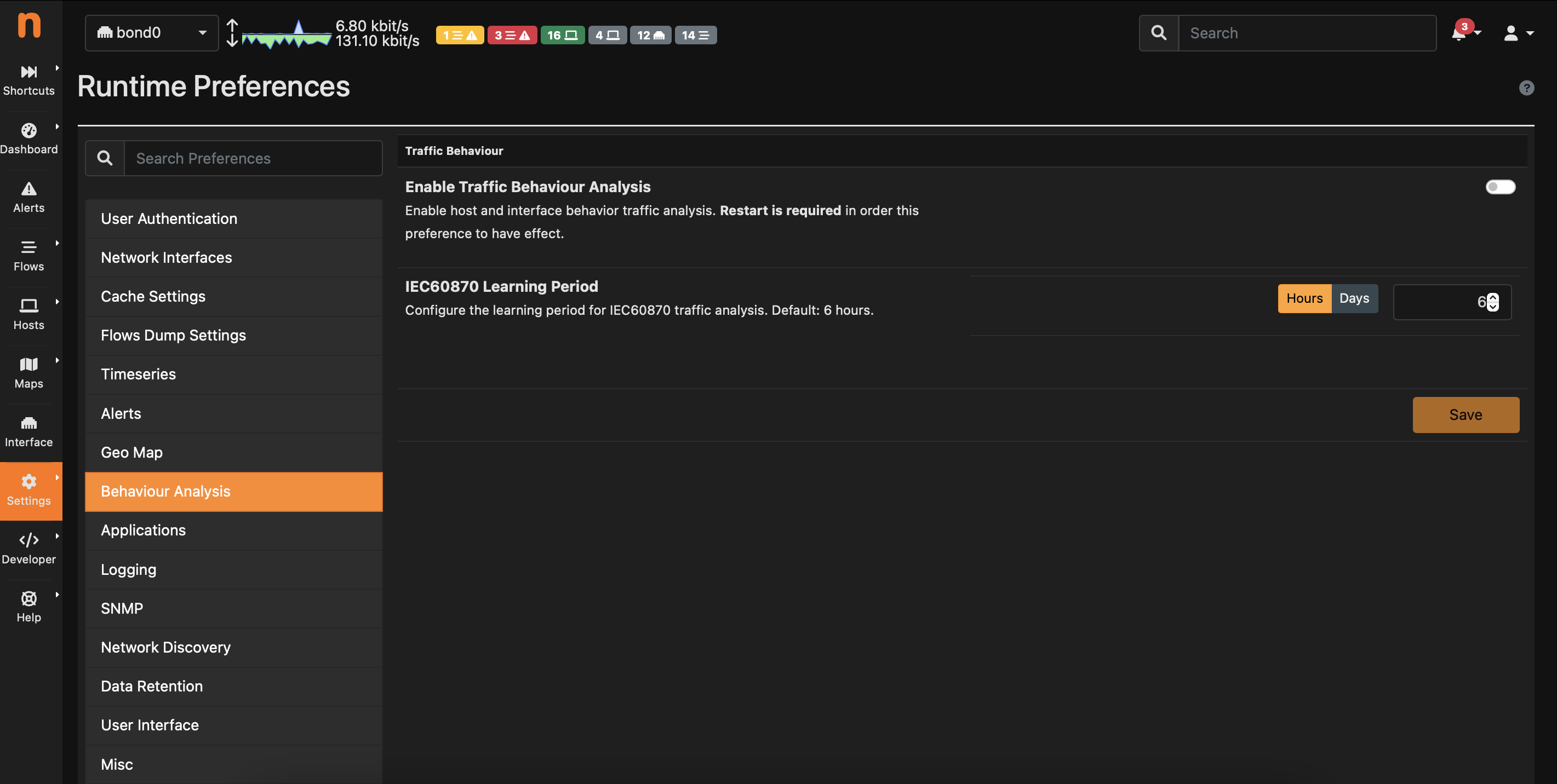ntopng can not enable Traffic Behavior Analysis in preferences · Issue #6912 · ntop/ntopng · GitHub