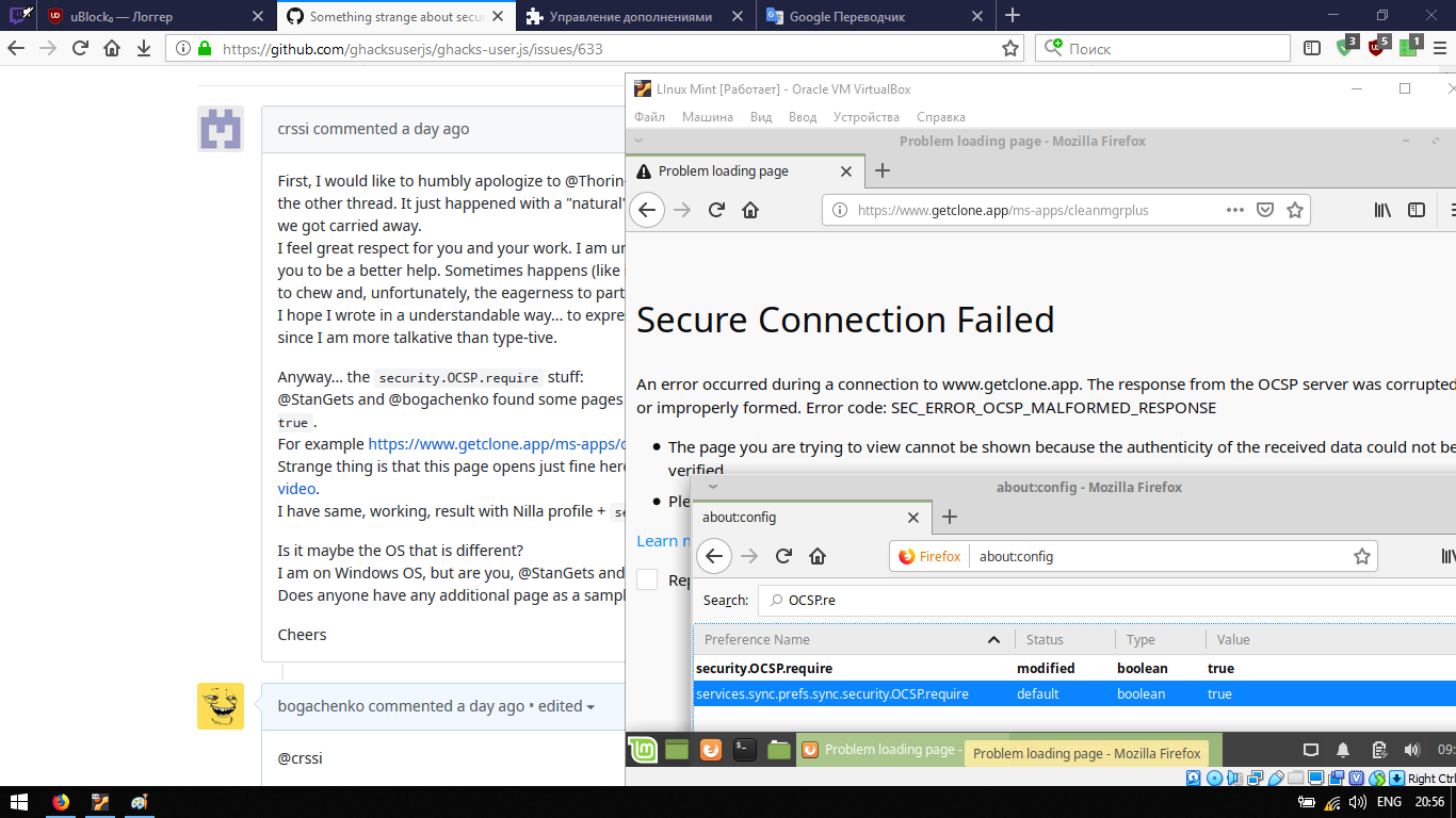 Something strange about security.OCSP.require = true · Issue #633 · arkenfox/user.js · GitHub