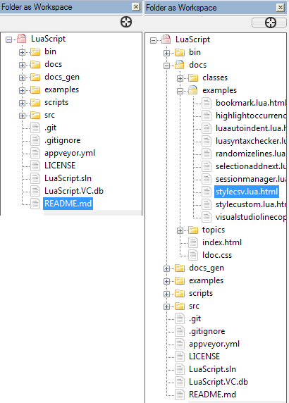 Add feature to select/show current editing file in Folder As Workspace ...