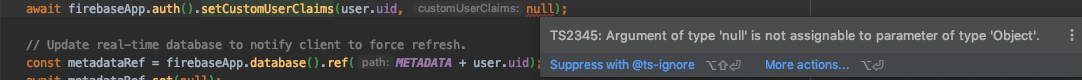 Docs Setcustomuserclaims Declaration Doesnt Match Documentation