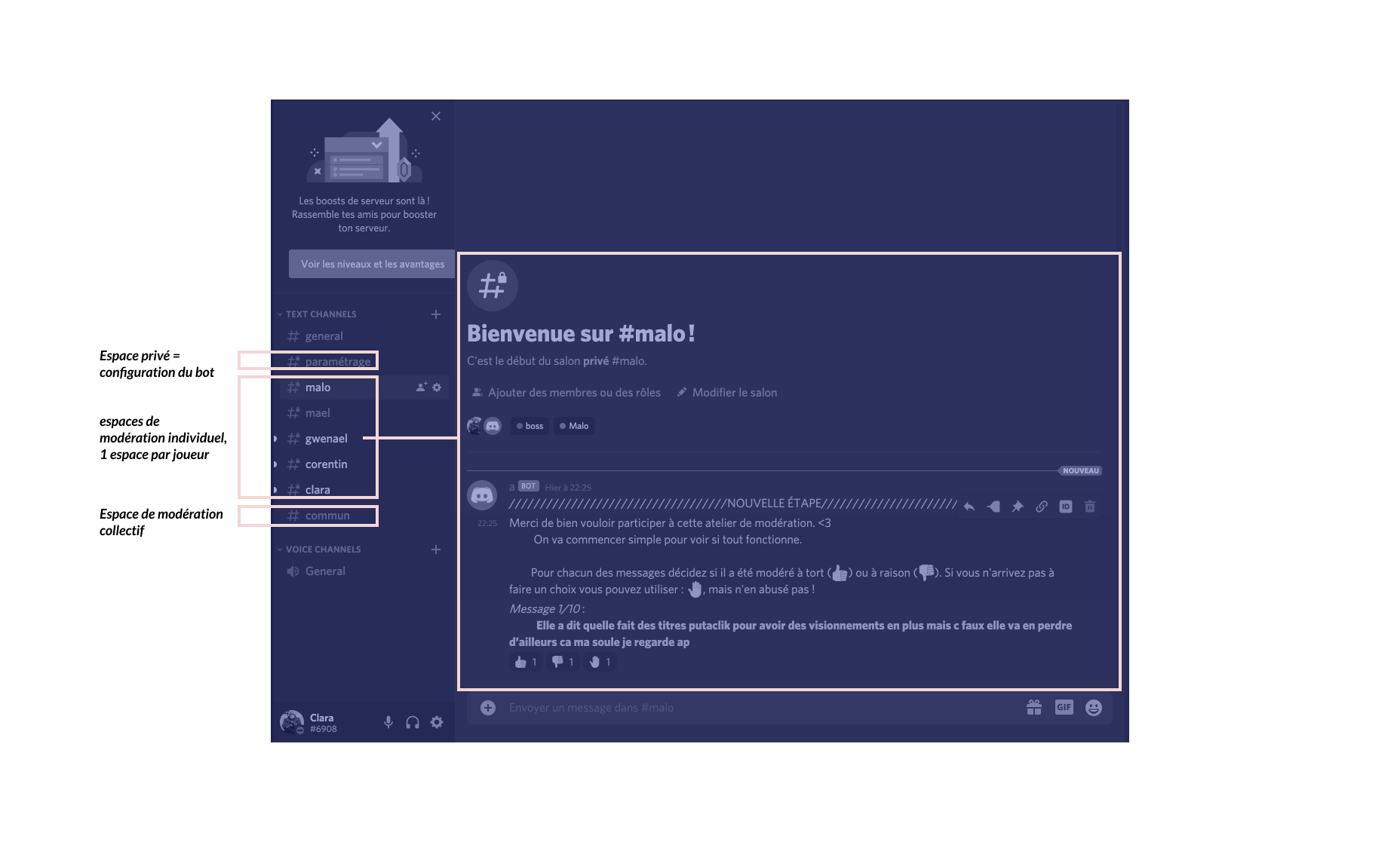 GitHub - clarasdkfnlksdn/ModerationBot: Bot pour atelier de modération sur discord