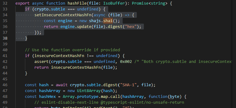 Absence of window.crypto.subtle in insecure browser contexts leads to a crash · Issue #6757 ...