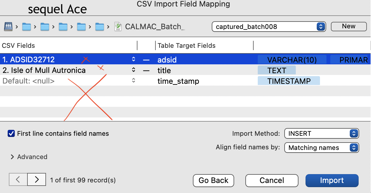 Can't select column header when importing CSV file · Issue #1135 · Sequel-Ace/Sequel-Ace · GitHub