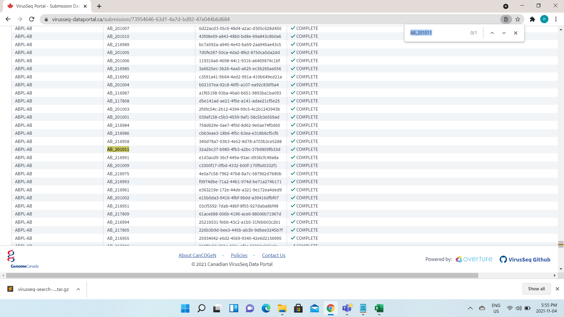 Sample not indexed on the portal · Issue #125 · virusseq/portal-ui · GitHub