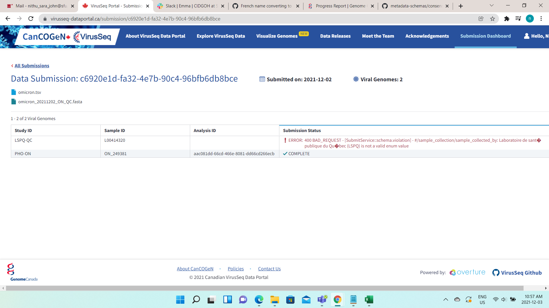 French name converting to symbols · Issue #123 · virusseq/portal-ui · GitHub