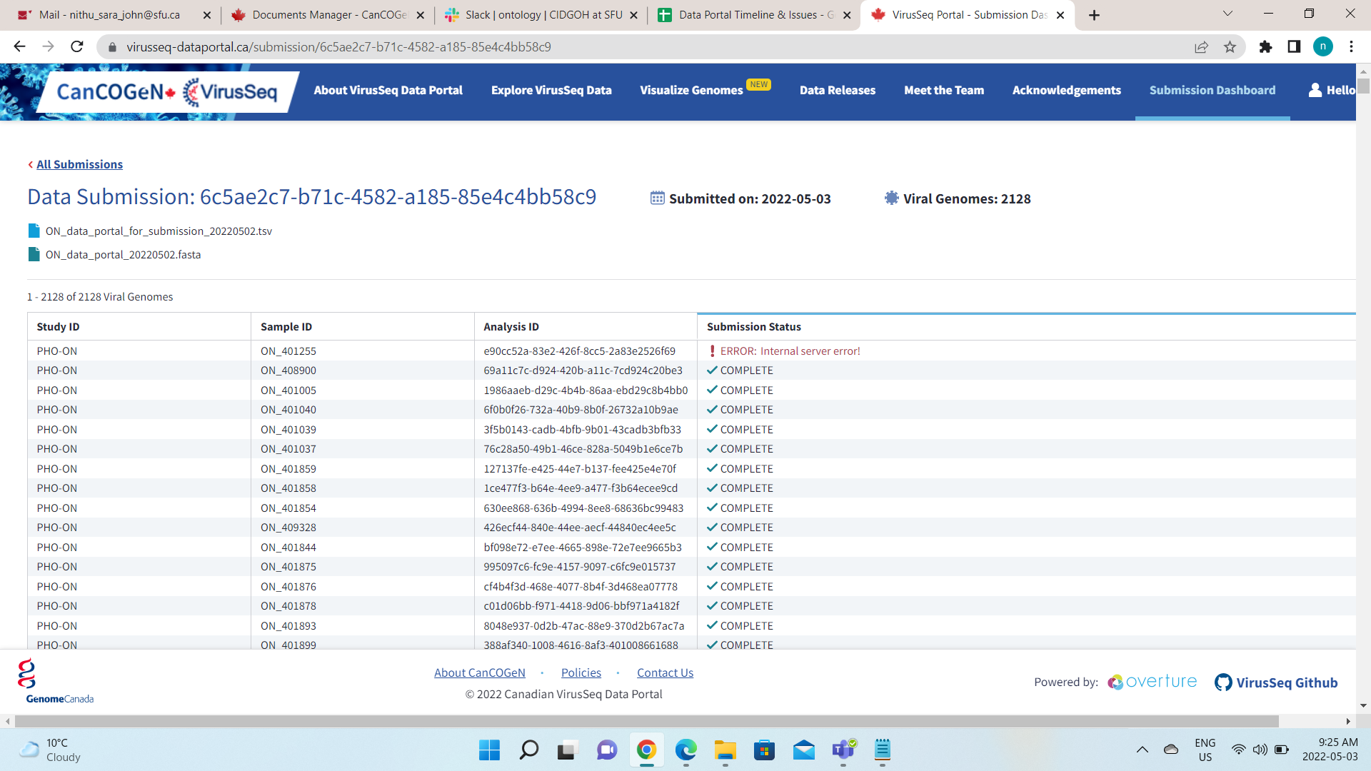 Internal server error · Issue #243 · virusseq/portal-ui · GitHub