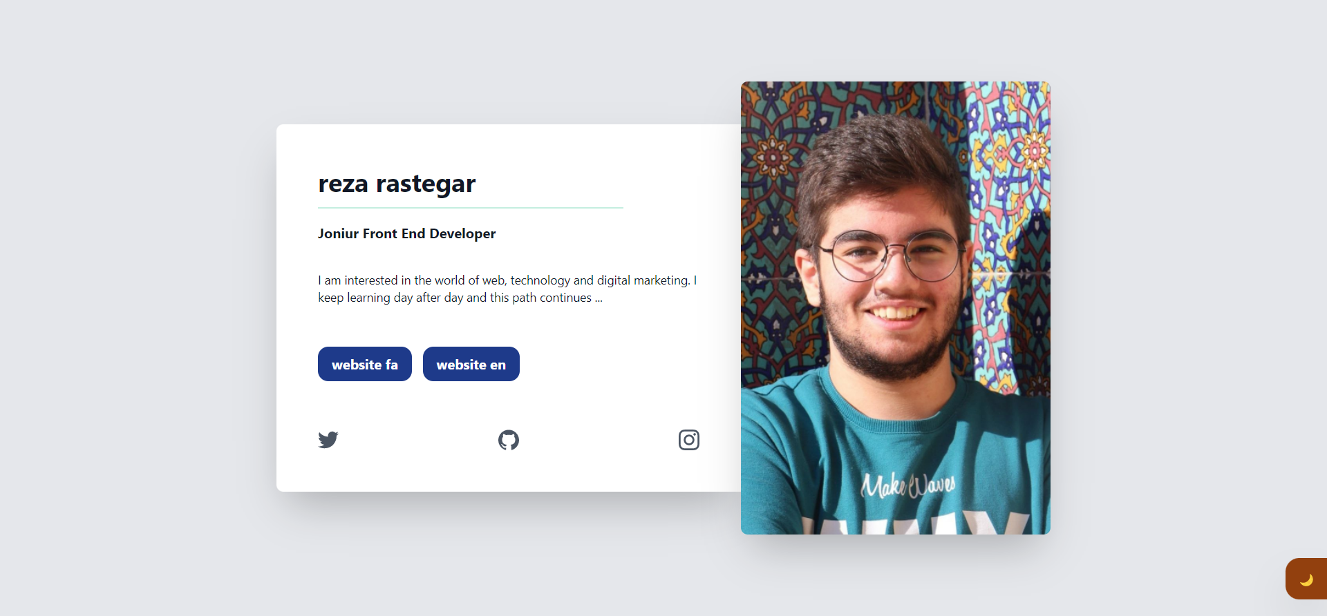 GitHub - rastegardev/tailwind-profilecard