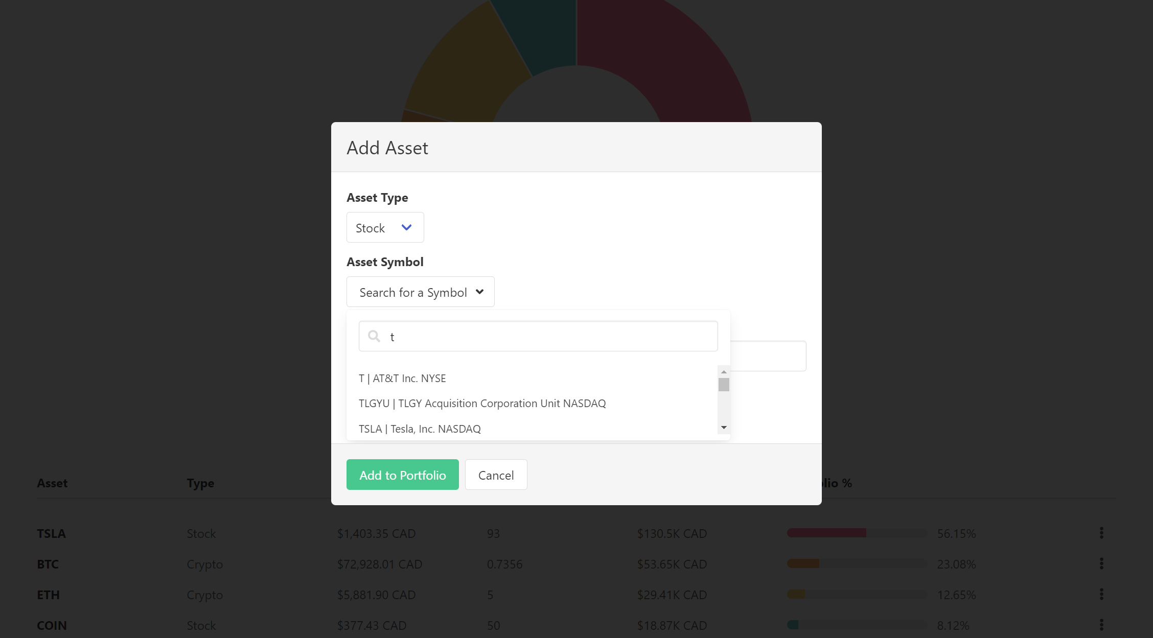 GitHub - nmfretz/investment-dashboard: An investment dashboard for ...