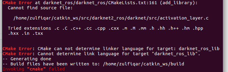 catkin_make error · Issue #127 · leggedrobotics/darknet_ros · GitHub