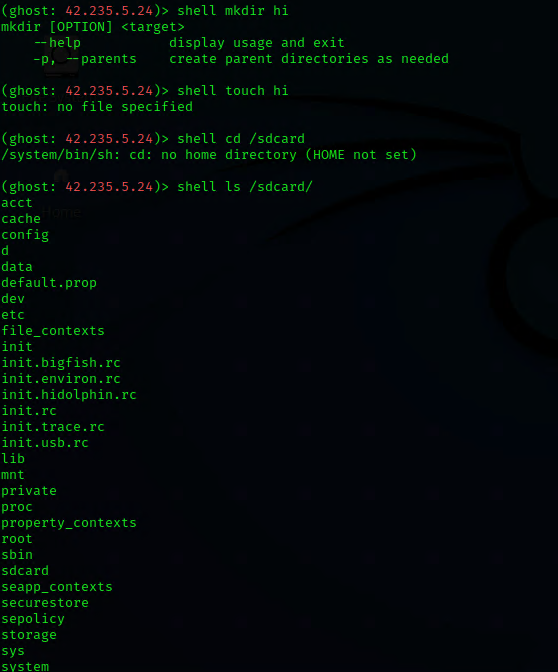 Commands Not Working On Target · Issue 338 · Entysecghost · Github 9808