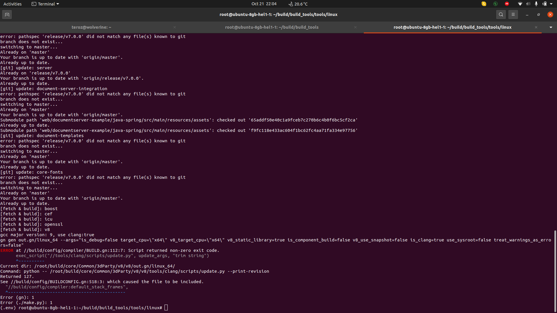 Error building /root/build/core/Common/3dParty/v8/v8/out.gn/linux_64/ · Issue #394 · ONLYOFFICE ...