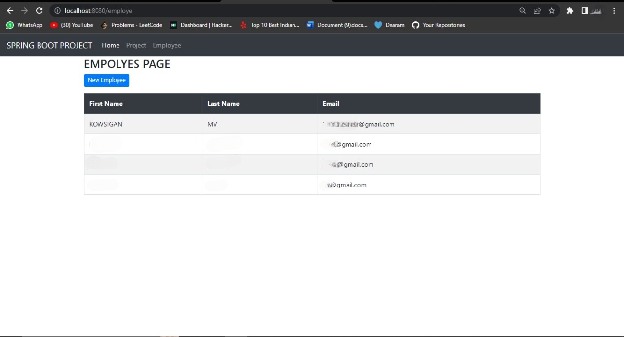 GitHub - dearam/Employee-and-project-Management: Using Spring boot,H2 database,Java,Jsp,Oops