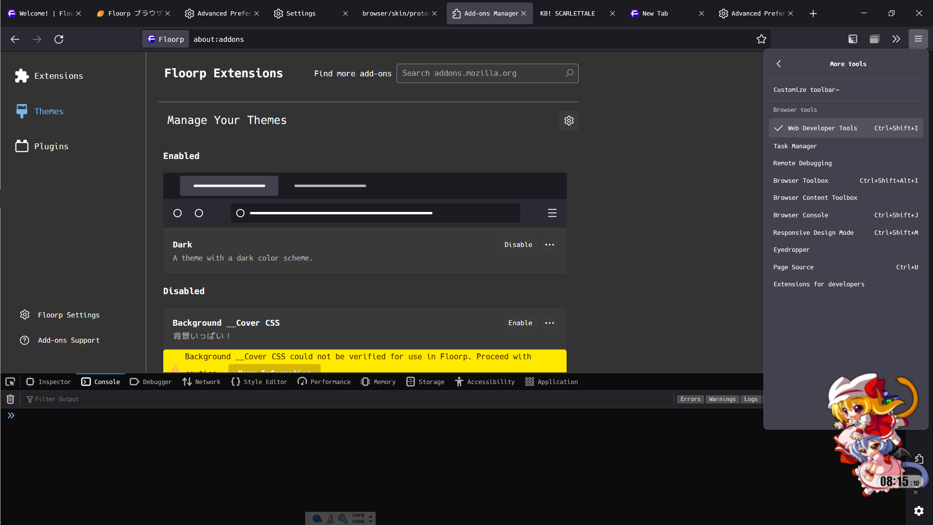 [Bug] Theme menu just shows extensions. · Issue #124 · Floorp-Projects/Floorp · GitHub