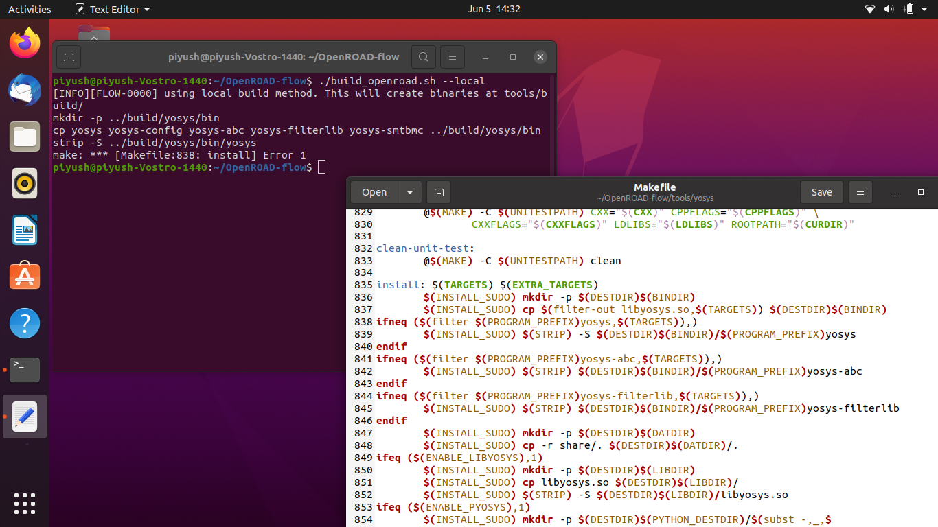 Unable To Build Openroad Error Code 1 · Issue 708 · The Openroad Project Openroad · Github