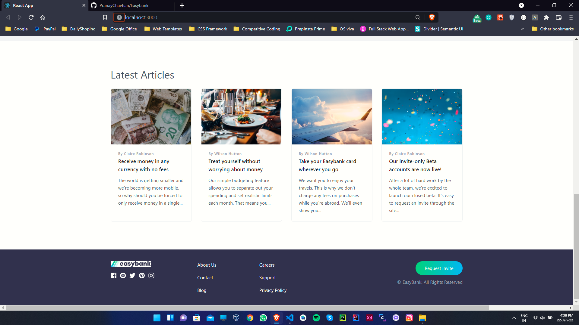 GitHub - PranayChavhan/Easybank