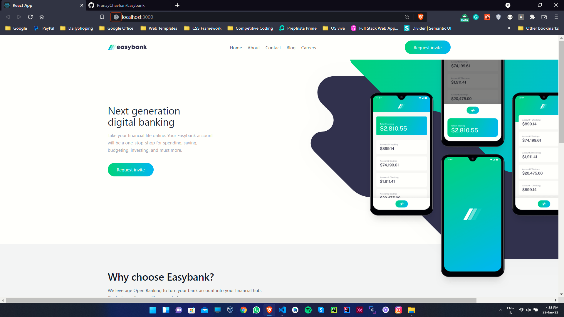 GitHub - PranayChavhan/Easybank