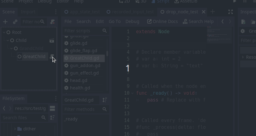 Cant Drop Nodes Because Script Is Not Used In This Scene False Positive On Nodes That Were